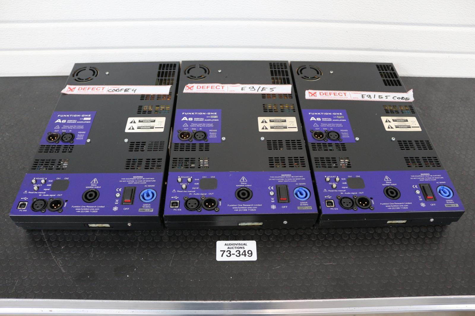 3x Funktion One A6 Digital Power Amplifier