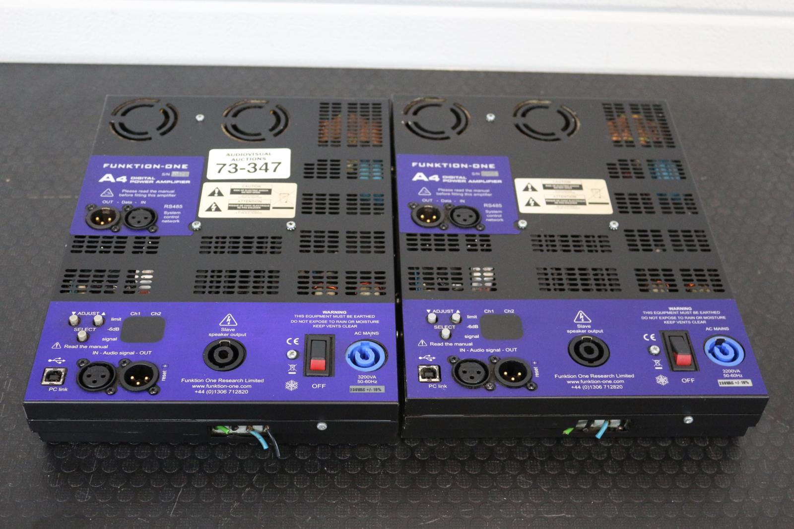 2x Funktion One A4 Digital Power Amplifier