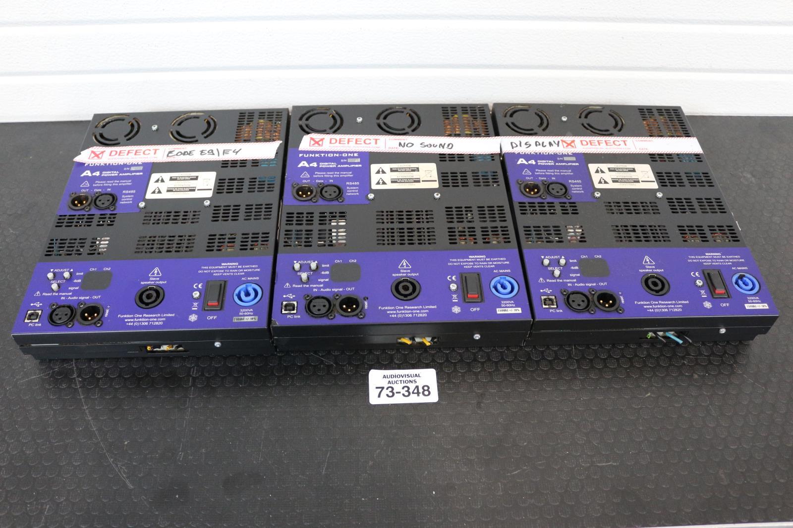 3x Funktion One A4 Digital Power Amplifier