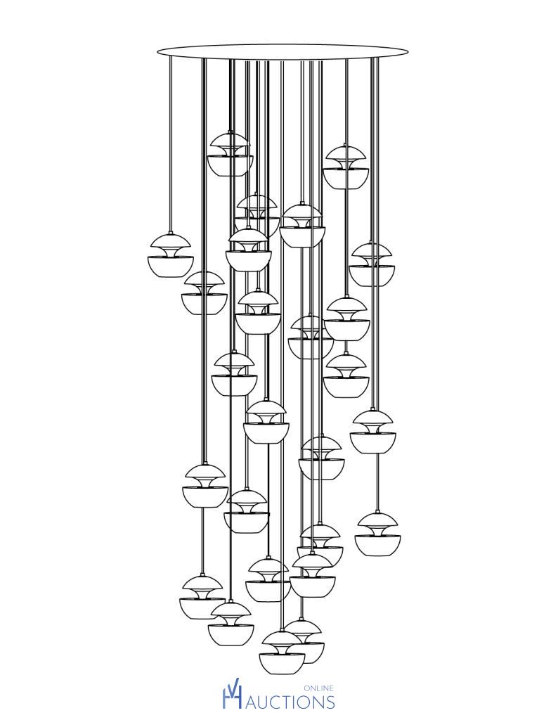 Here Comes The Sun Mini 21 Pendant light Black/Copper